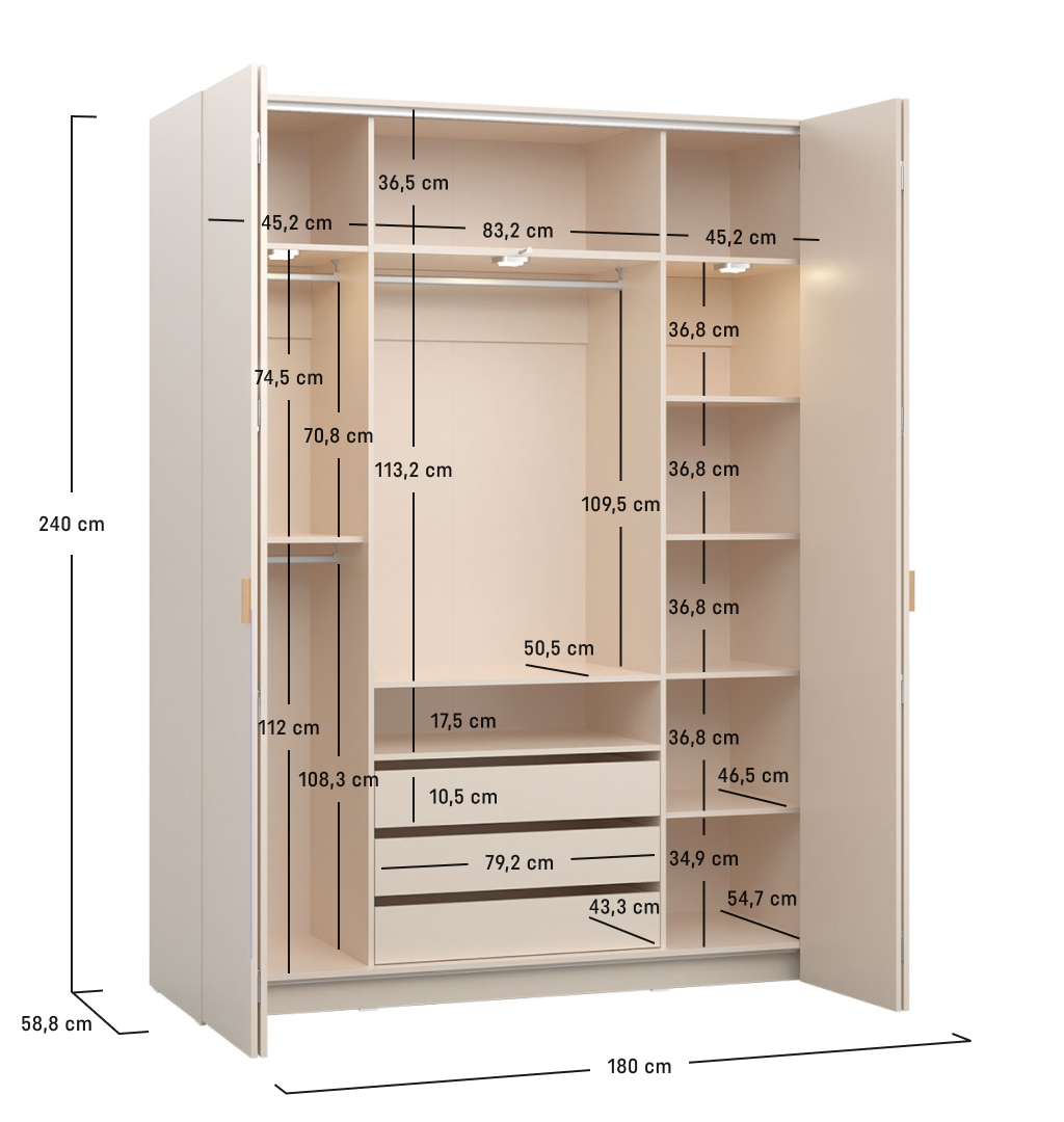 Wardrobe Dimensions In M - Infoupdate.org